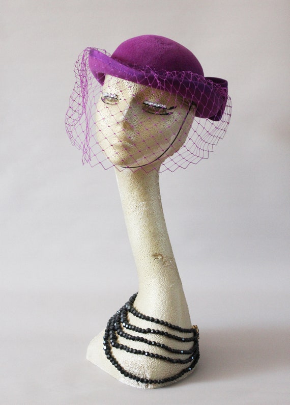 Vintage formal hat, burlesque hat, races hat, wedding… - Gem