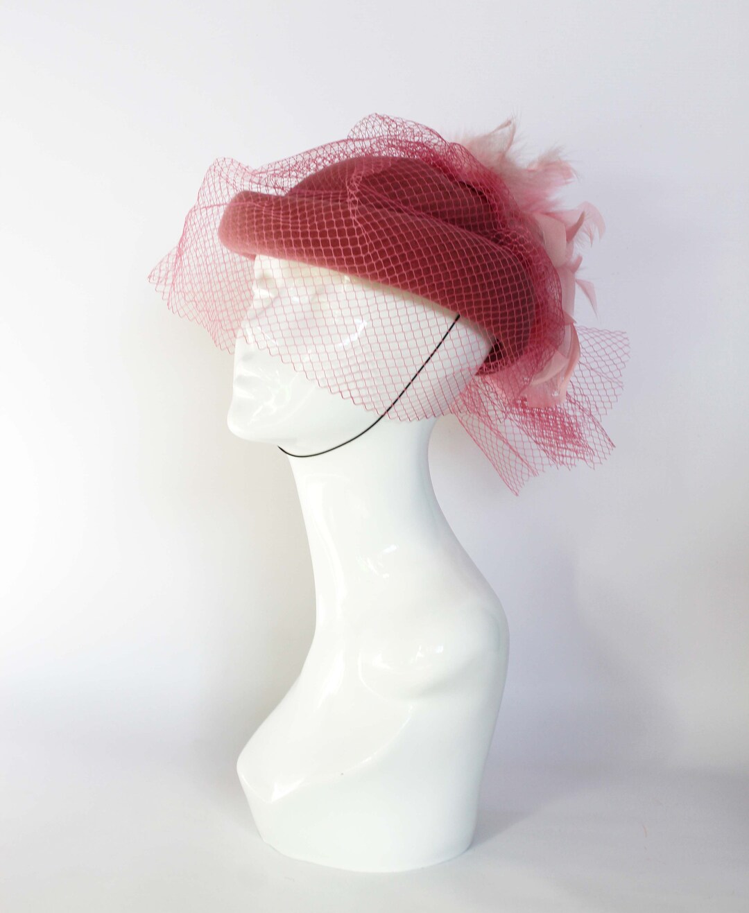 Vintage Classic Formal Headpiece, Hat/ascot, Races,church, Mother of ...