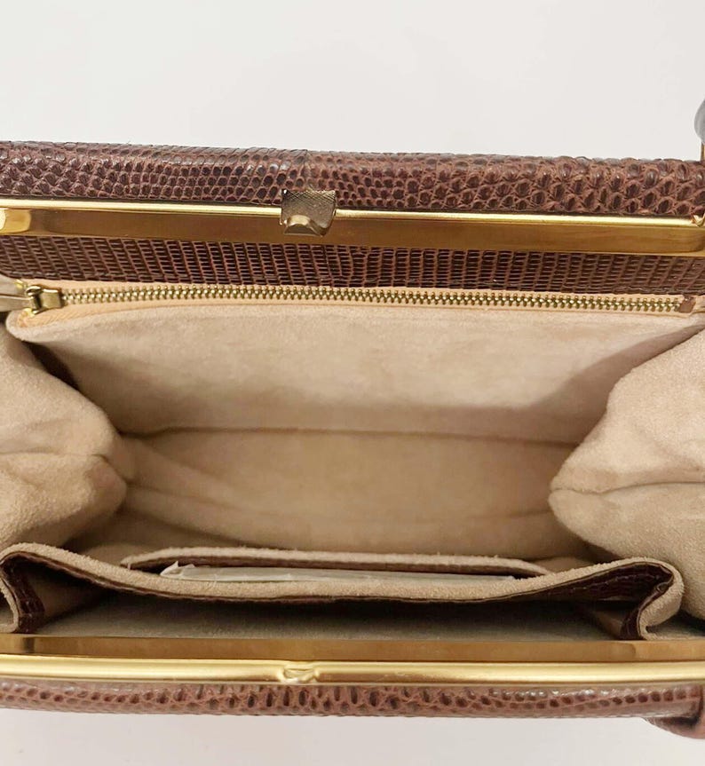 Vintage Real Leather Handbag, Vintage Bag, Vintage 50s Purse, 1950s ...