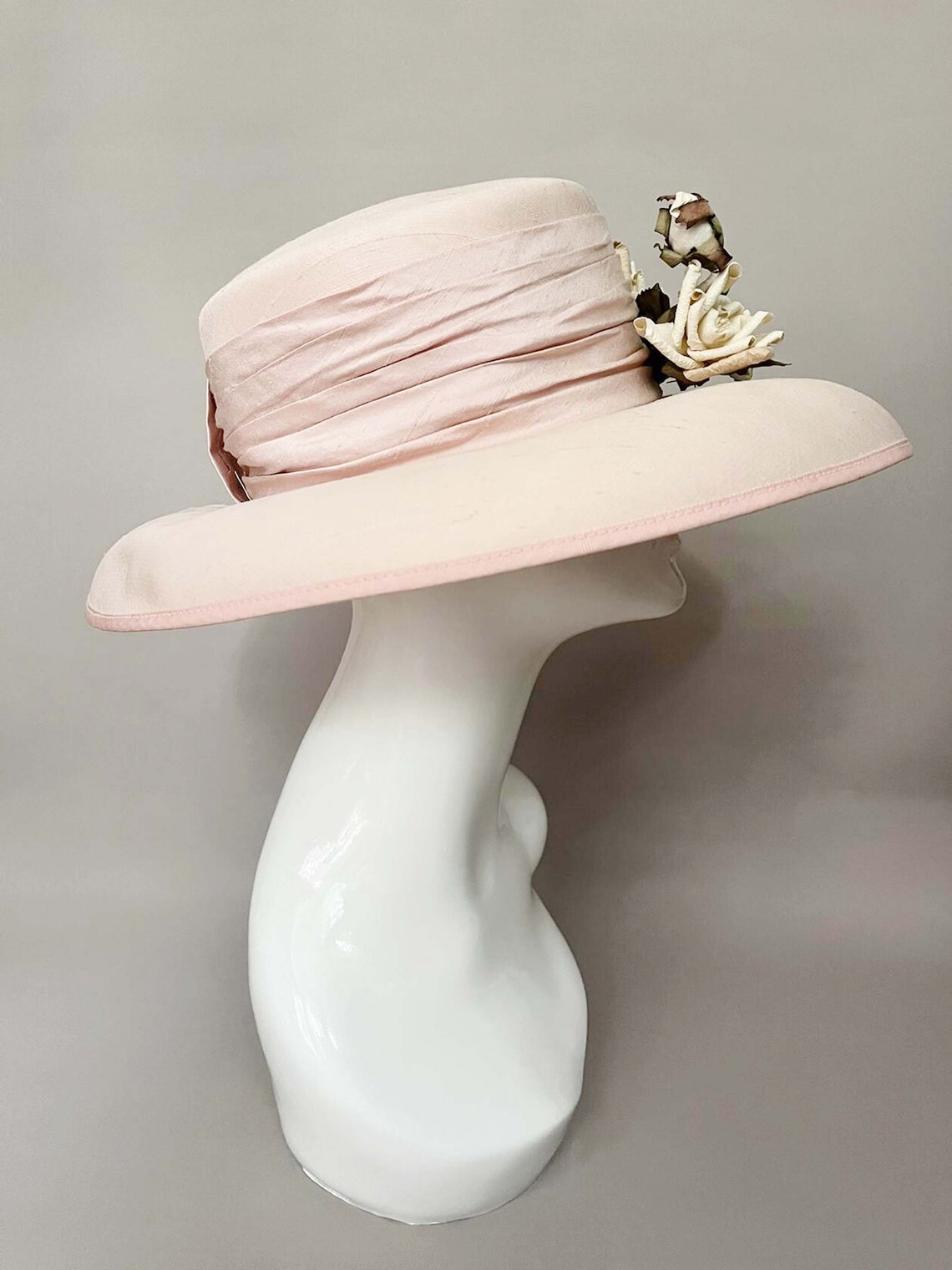 Vintage Formal Hat, Natural Colour Hat, Races Hat, Wedding Hat, Ascot ...