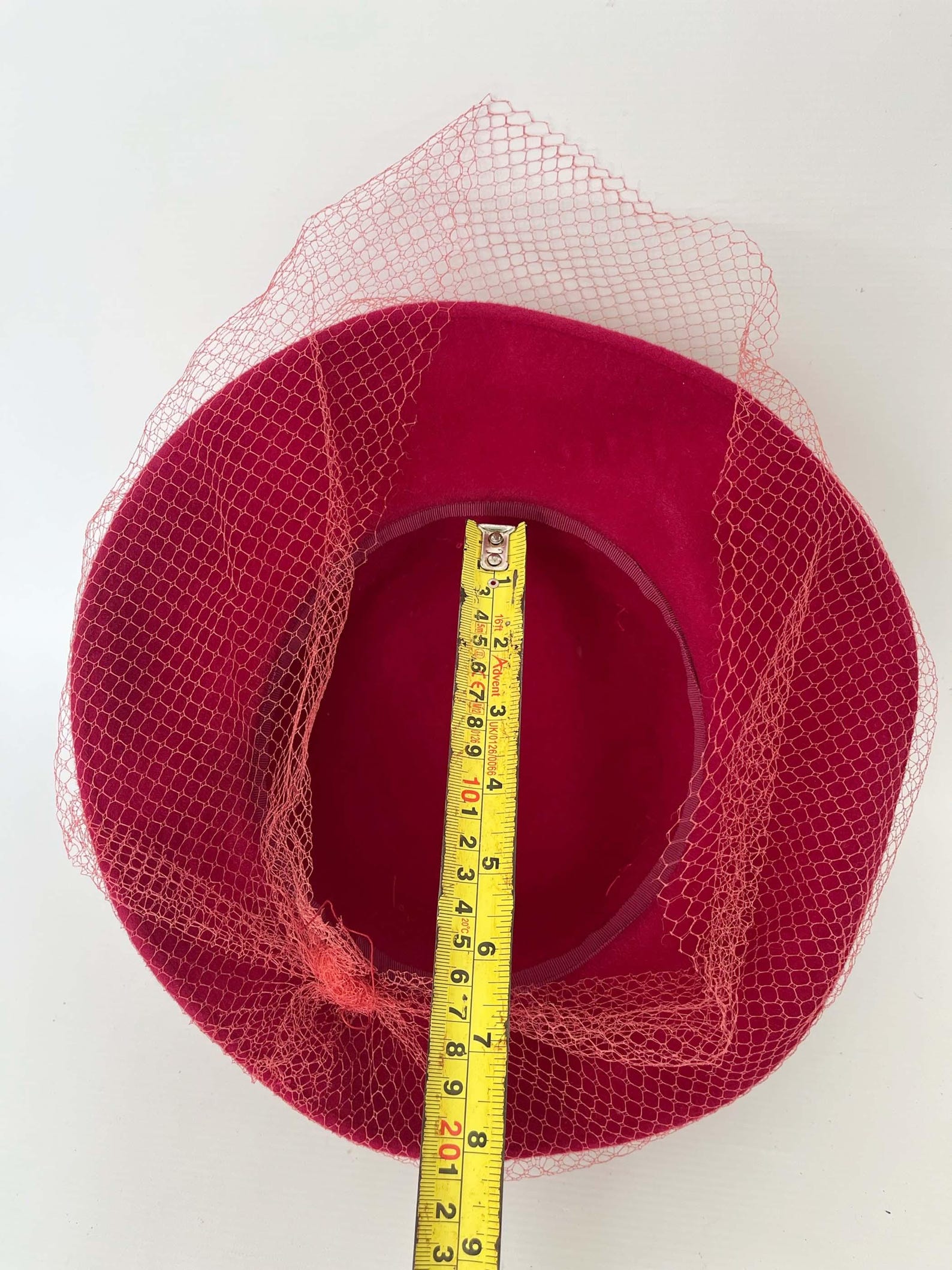 Vintage Dark Red Wool Ascot Hat, English Made Formal Occasion Headwear ...