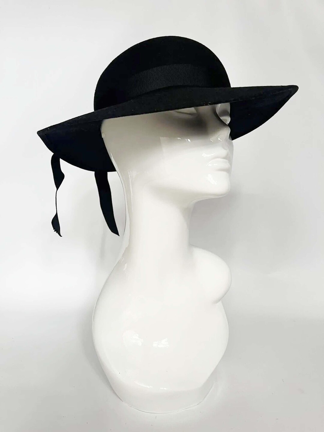 Vintage Black Wool Hat: Formal Ascot Races Wedding Hat - Etsy
