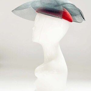 Vintage Formal Hat, Red Hat, Races Hat, Wedding Hat, Ascot Hat, Church ...