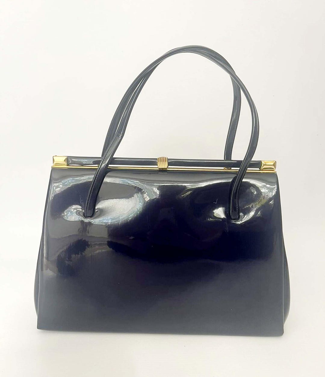 Vintage Faux Leather Handbag, Vintage Bag, Vintage 50s Purse, 1950s ...