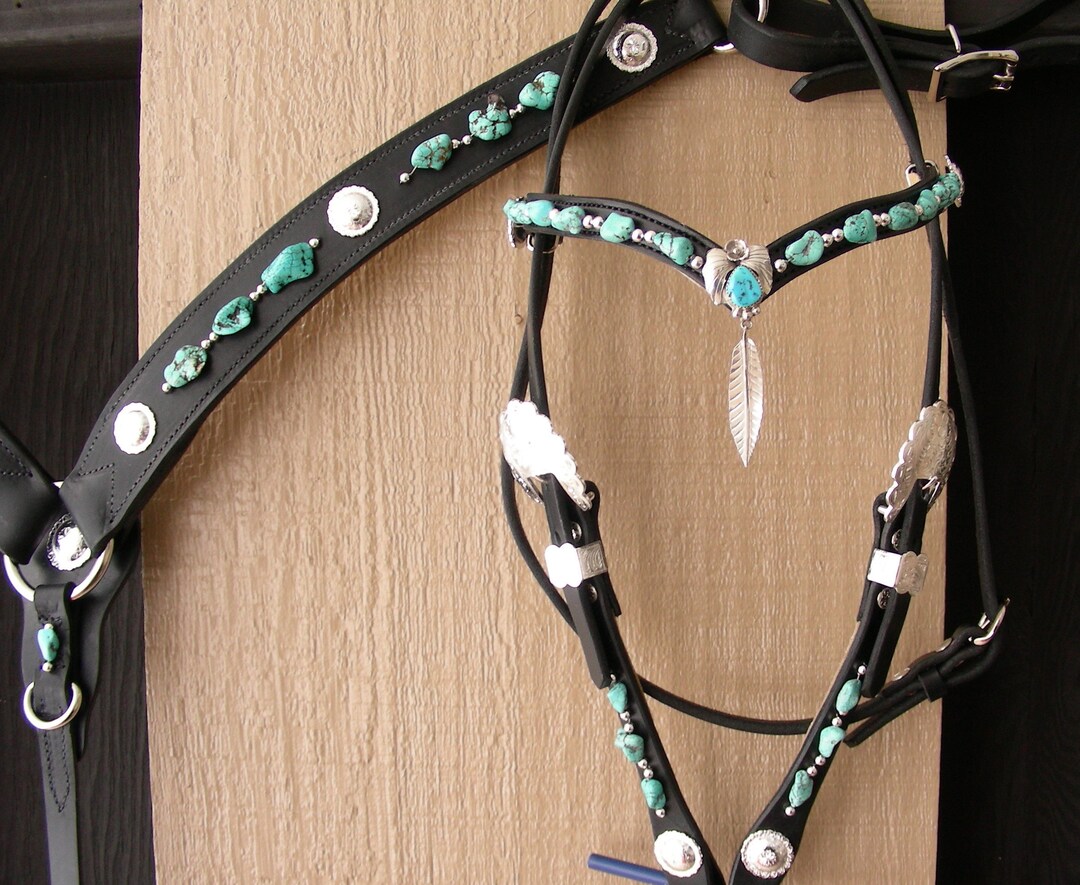 Turquoise Tack Set Turquoise & Silver Turquoise Pendant MADE TO ORDER ...