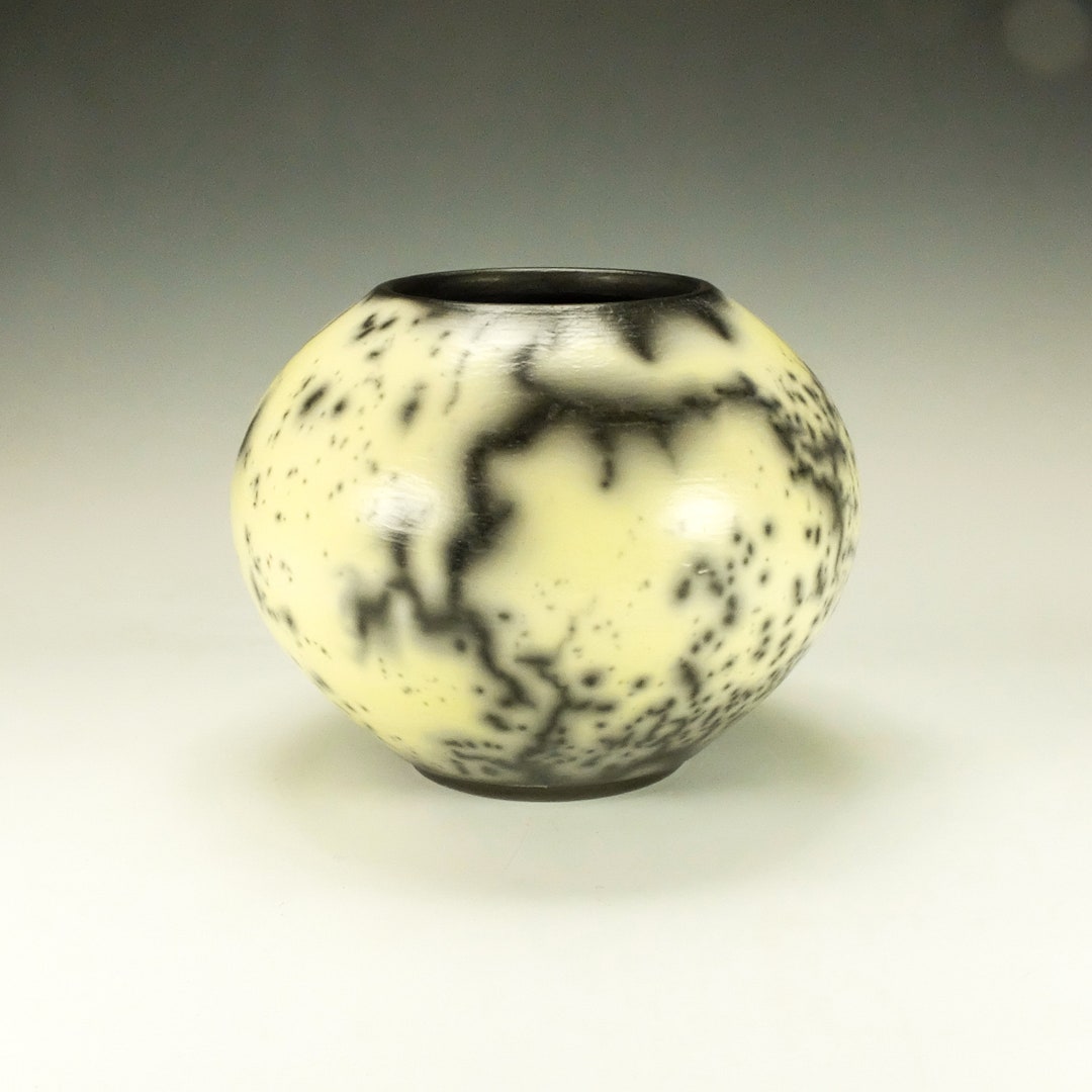 Naked Raku Pottery. Yellow Terra Sigillata Hand Polished. - Etsy