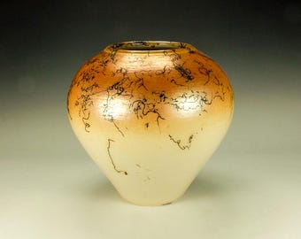 Horsehair Raku Pottery. Green Terra Sigillata, Hand Polished. - Etsy