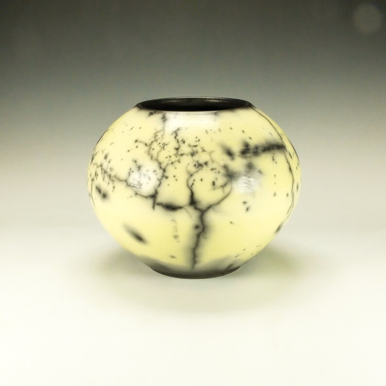 Naked Raku Pottery. Yellow Terra Sigillata Hand Polished. - Etsy