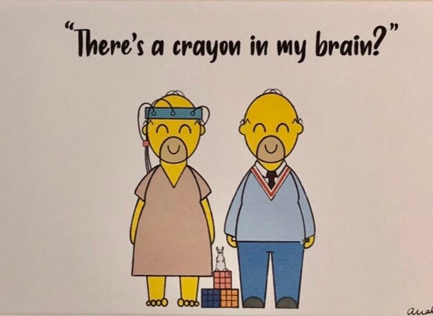 Cute Little Homer Crayon in the Brain - Etsy New Zealand