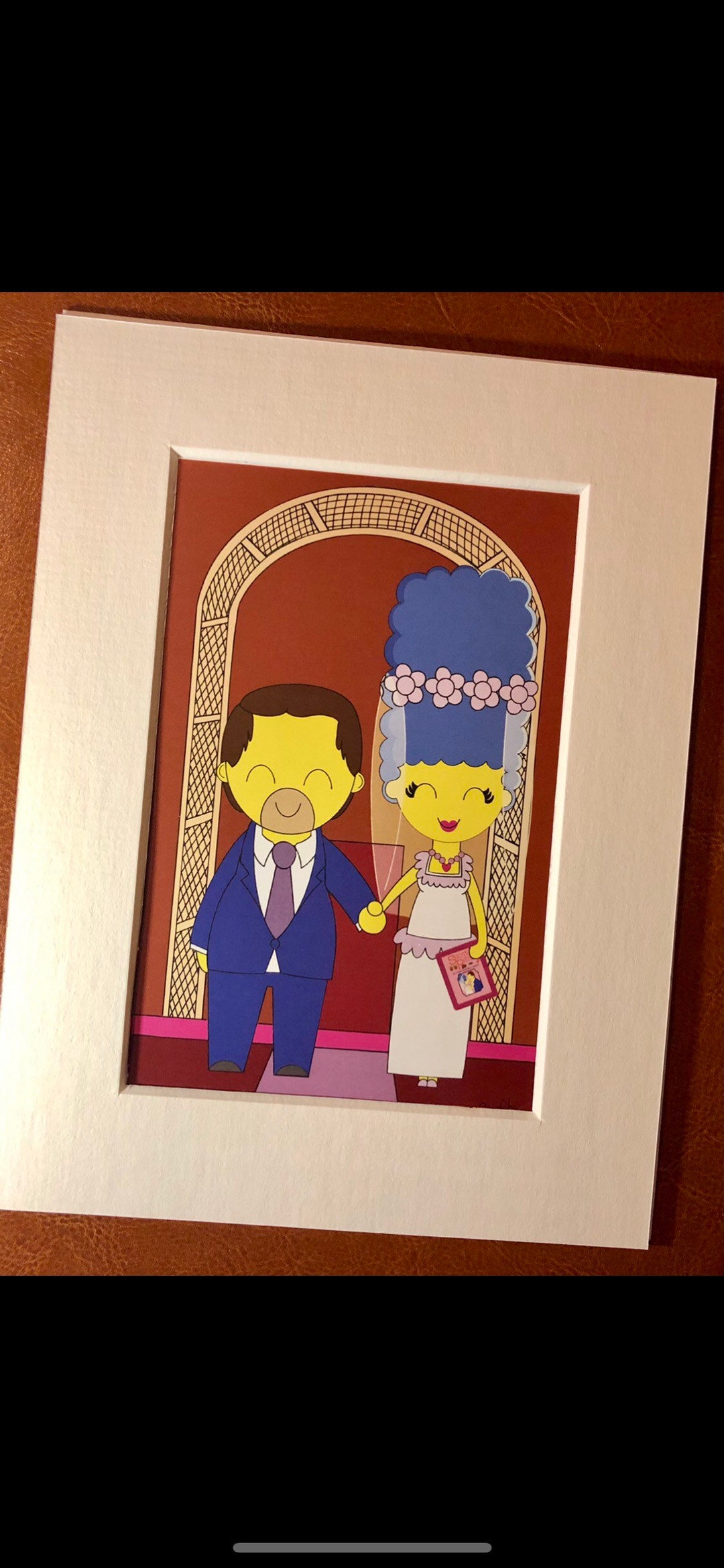 Homer & Marge Simpson Wedding Day A5 Framed Print - Etsy