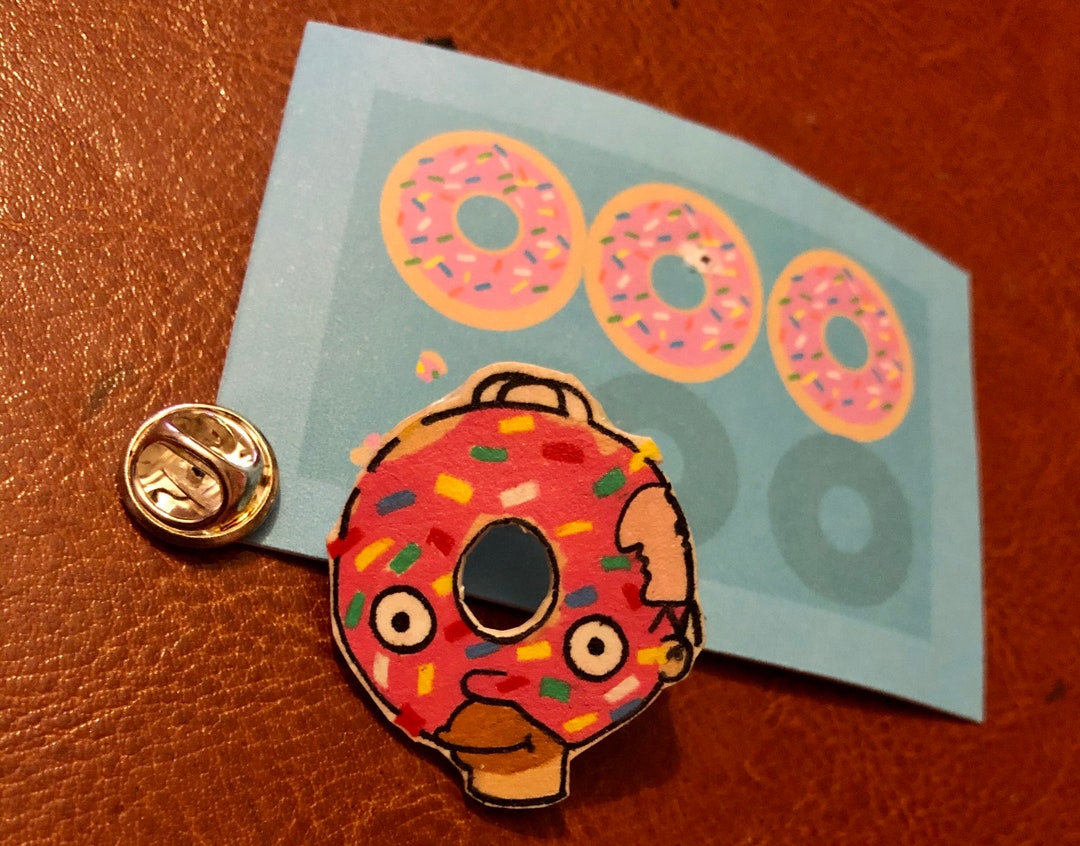 Donut Head Homer Simpson With Sprinkles Acrylic Pin - Etsy