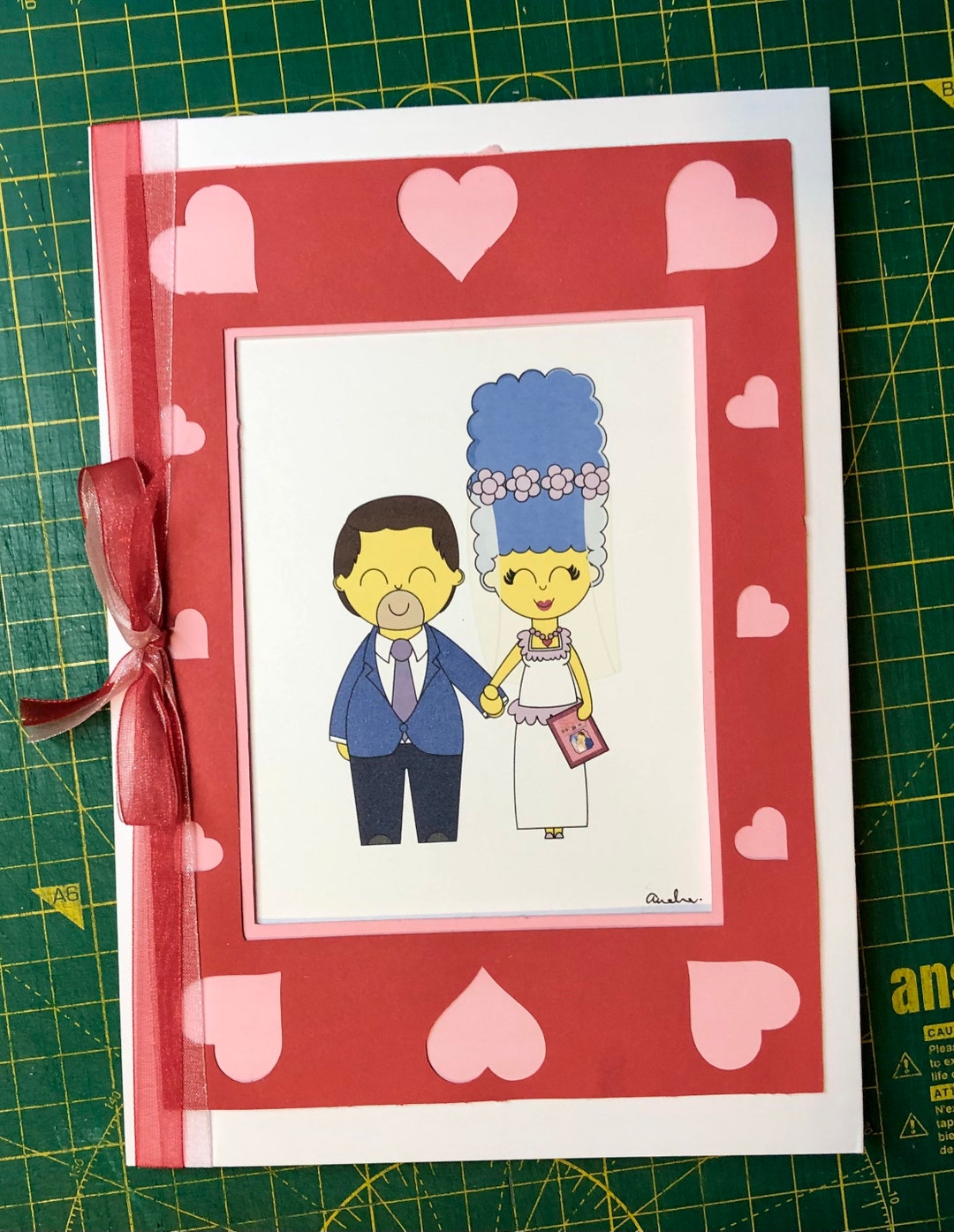 The Simpsons Homer & Marge Wedding Greetings Aperture Card - Etsy