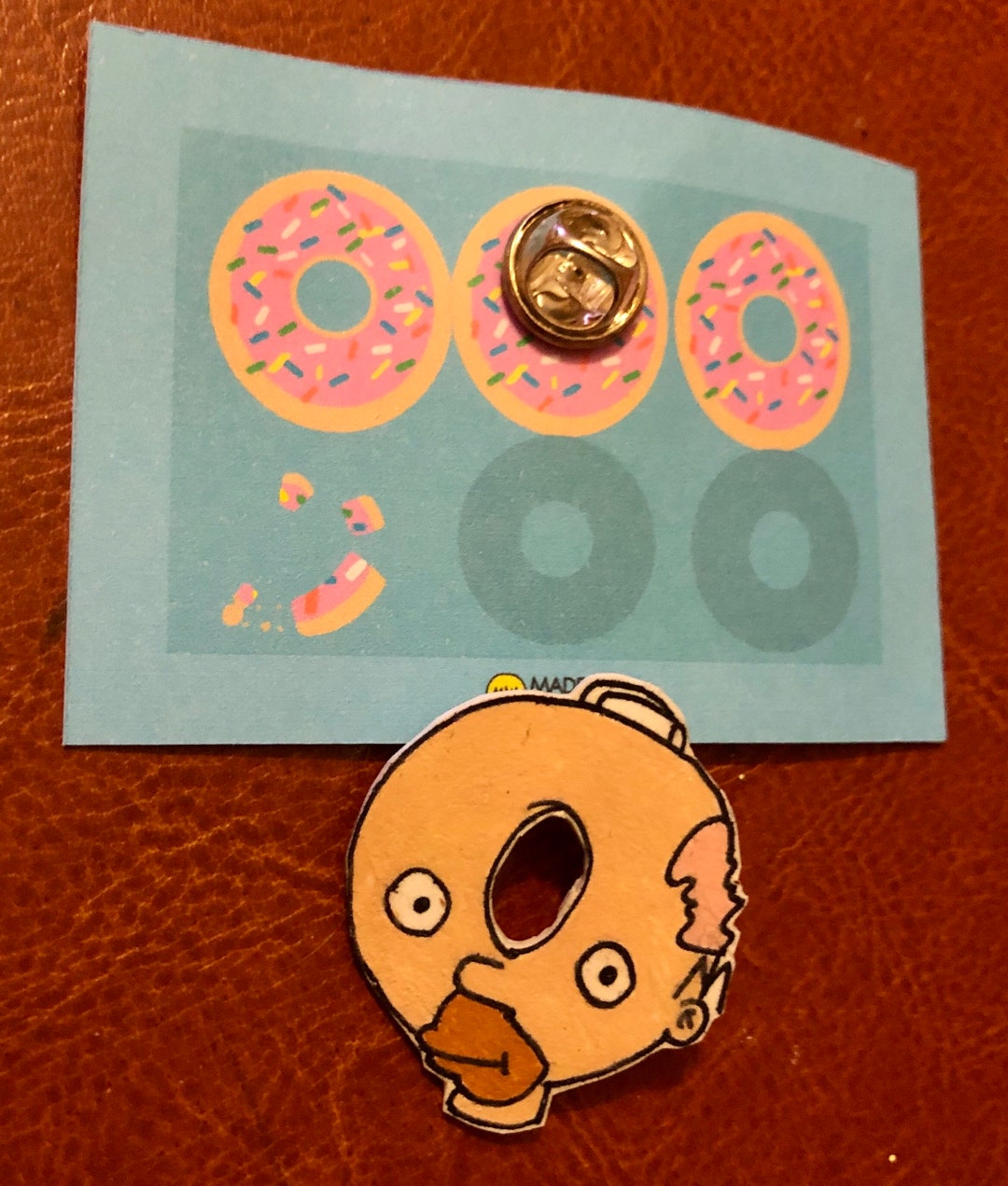 Donut Head Homer Simpson Halloween Episode Acrylic Pin - Etsy