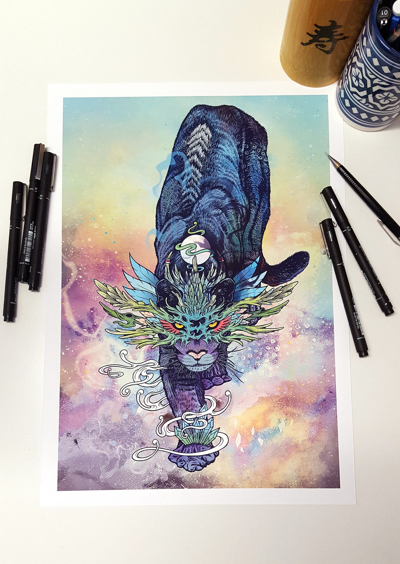 Spectral Cat /// Signed A3 Print | Etsy