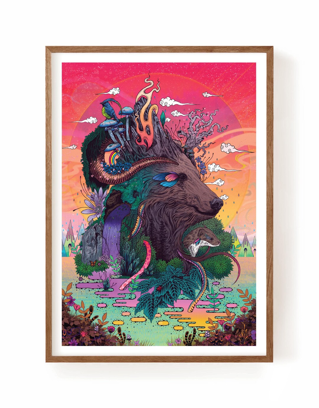 Forest Warden /// A4 Fine Art Print | Magical Bear Spirit | Surreal ...