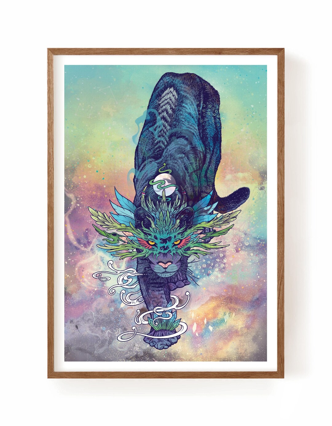 Spectral Cat /// A4 Fine Art Print | Majestic Panther Art | Surreal ...