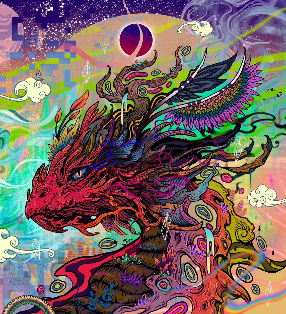 Dra'thal /// LE 11.7"x11.7" Fine Art Print | Fantasy Dragon Artwork ...
