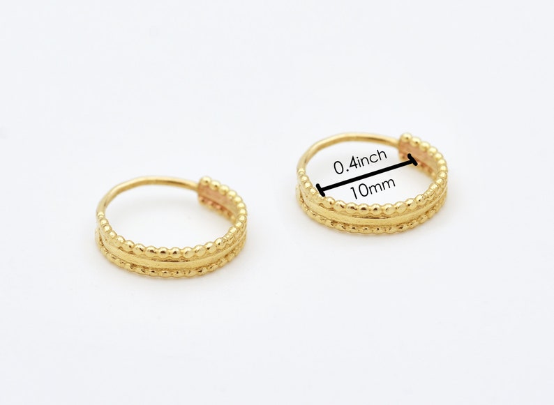 14k Gold Hoops REAL GOLD Small Hoops Hoop Earrings Indian - Etsy