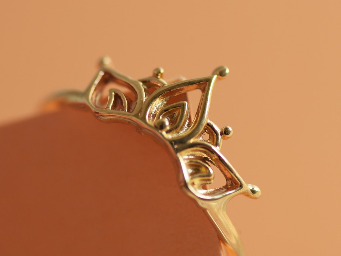 Sun Ring 14K Real Gold Rising Sun Ring Gold Dainty Ring - Etsy