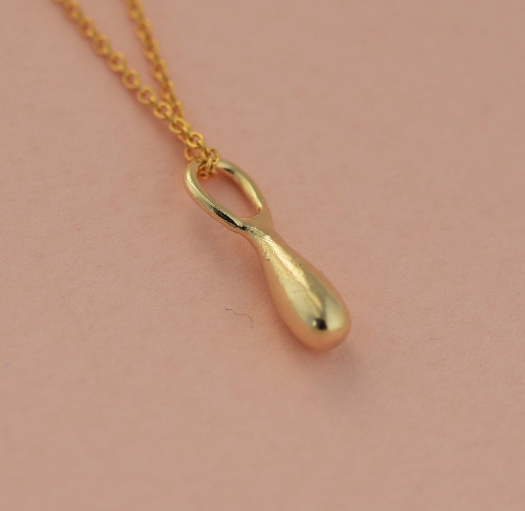 Drop Necklace, 14k Gold Teardrop Necklace, Layered Necklace, Drop Gold ...