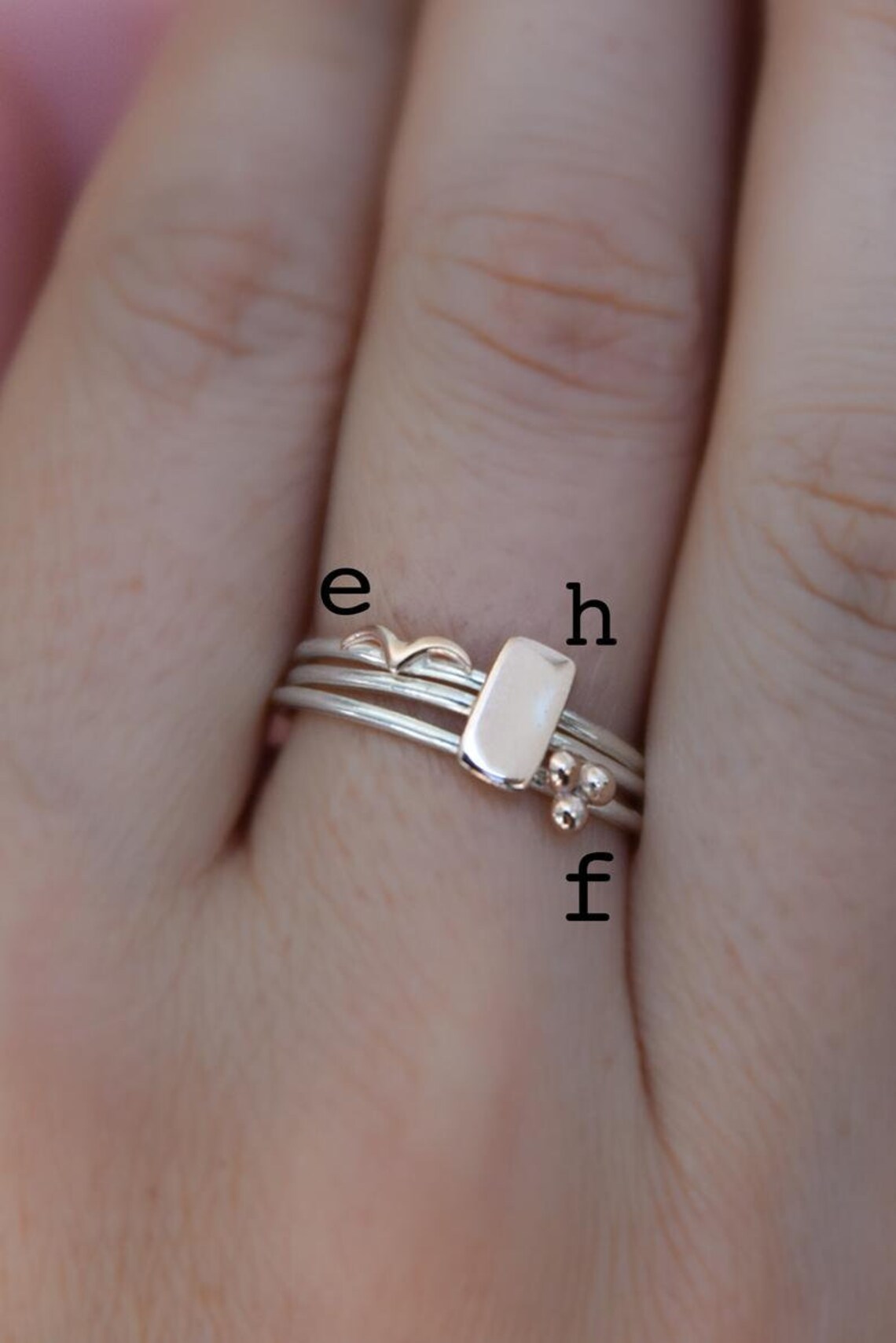 14k Gold Ring Stackable Rings Stacking Ring Sterling Silver - Etsy