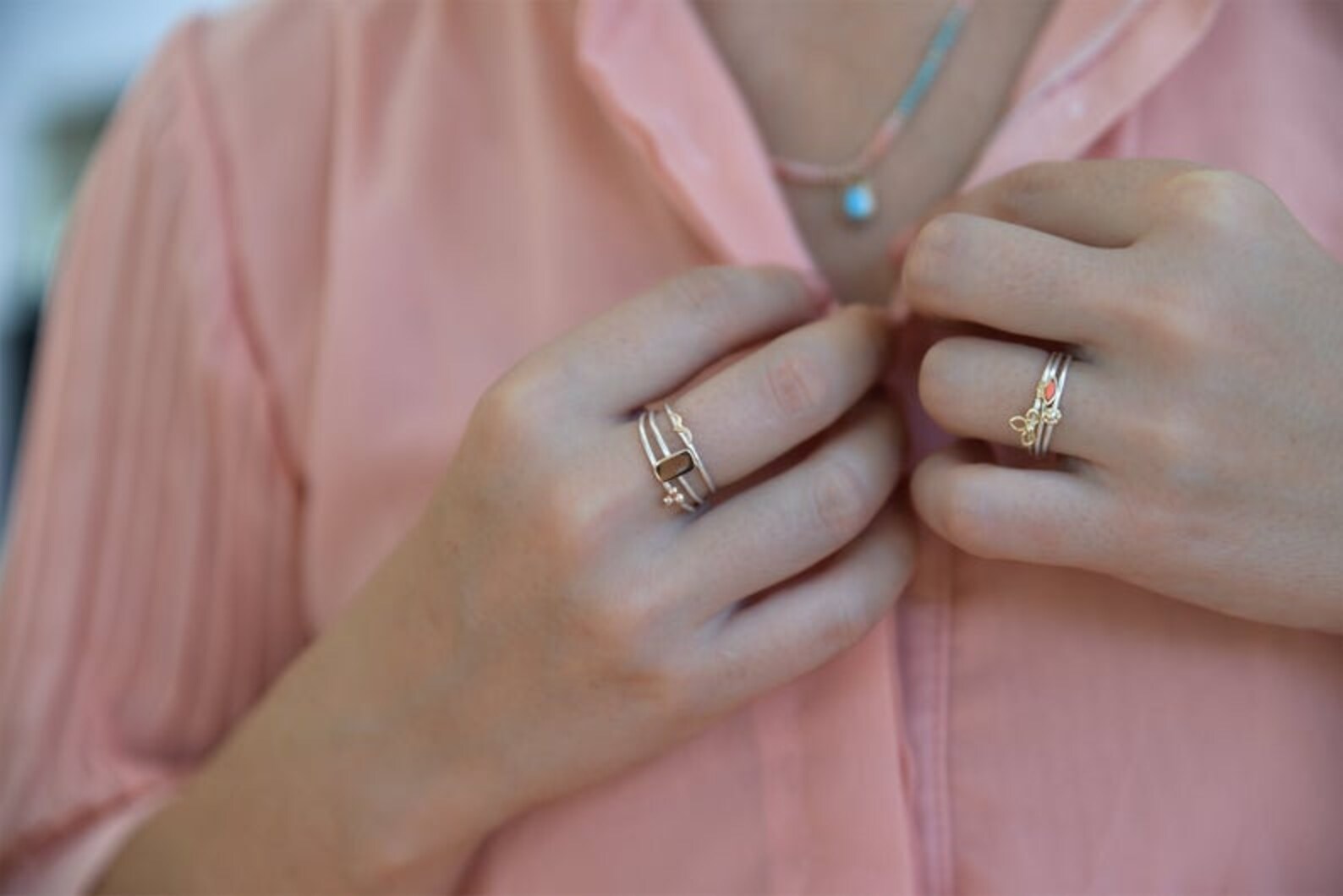 14k Gold Ring Stackable Rings Stacking Ring Sterling Silver | Etsy