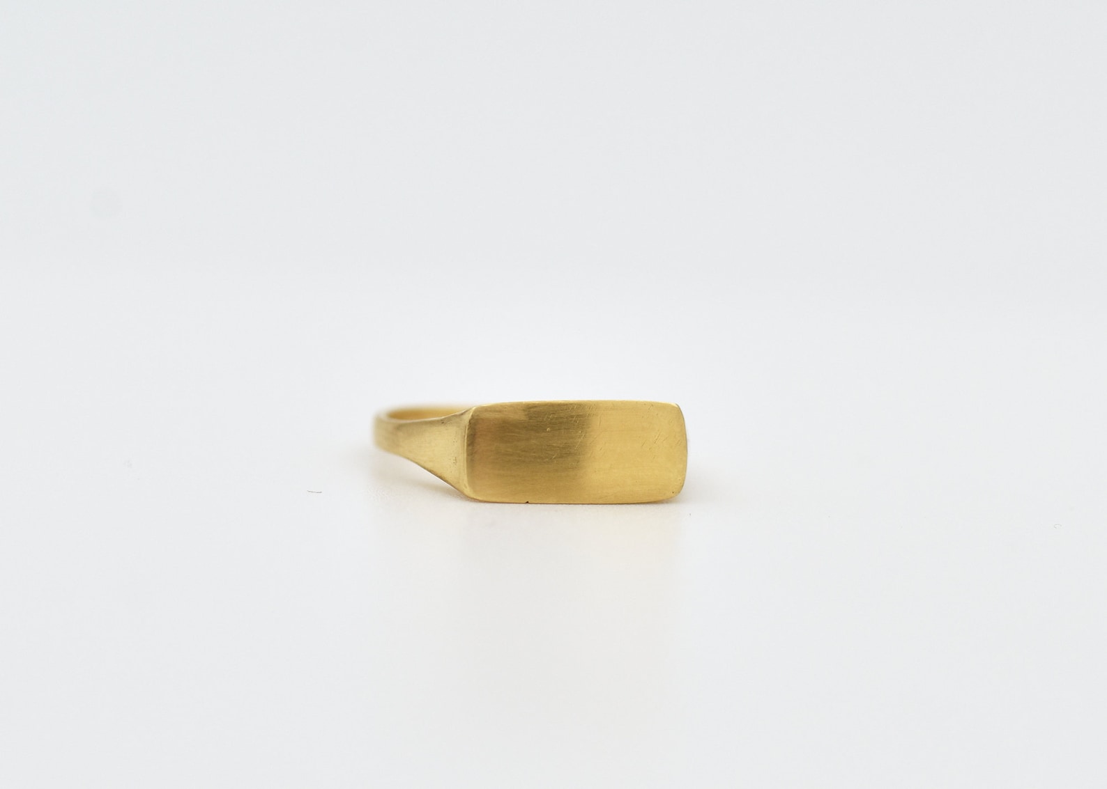 Signet Ring 14K Rectangular Signet Ring 18K Gold Signet - Etsy
