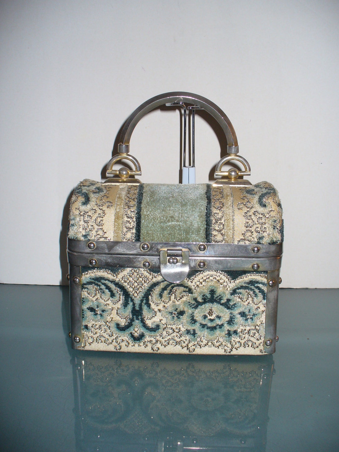 Vintage Made in Italy Borsa Bella Cut Velvet Treasure Box Purse - Etsy