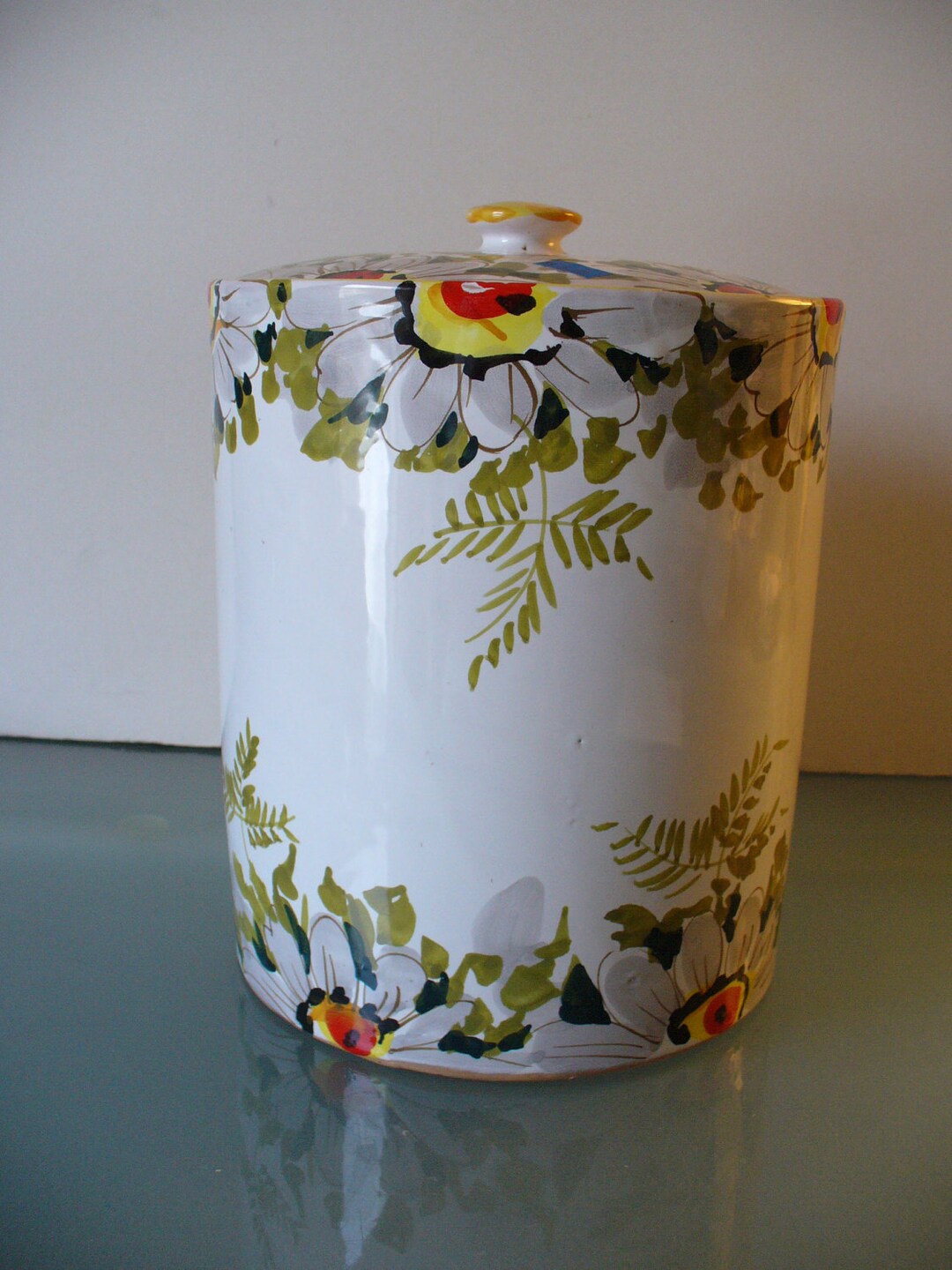 Made in Italy Large Ceramic Canister Jar - Etsy
