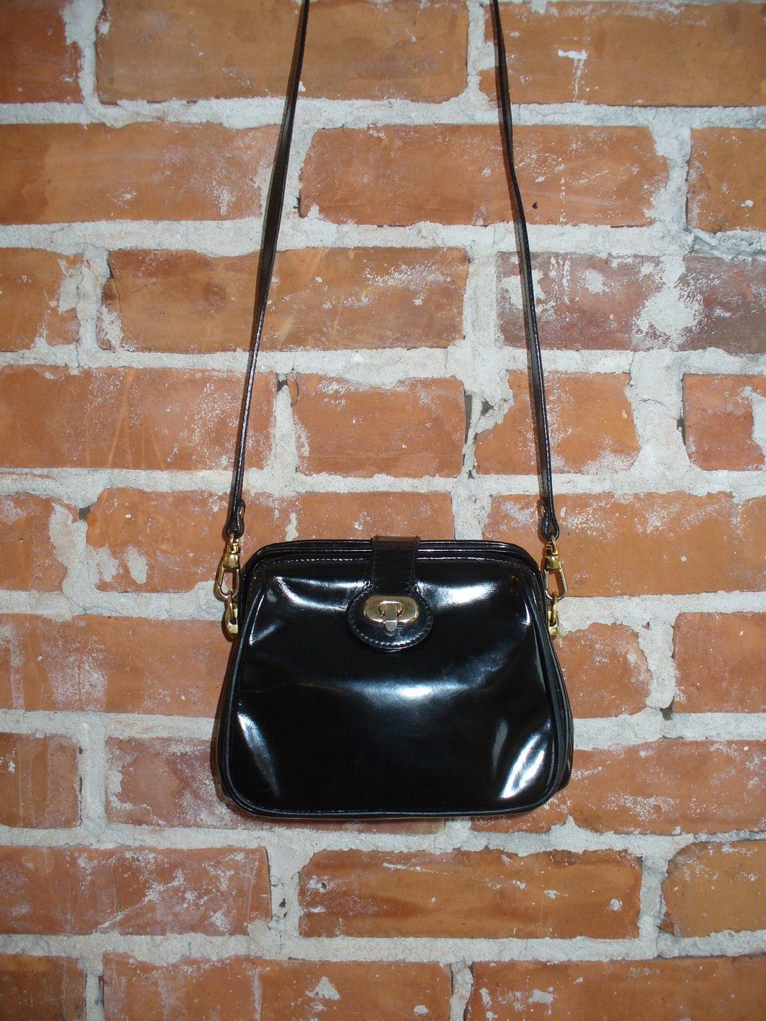 Parri's Patent Leather Crossbody Bag Made in Italy - Etsy