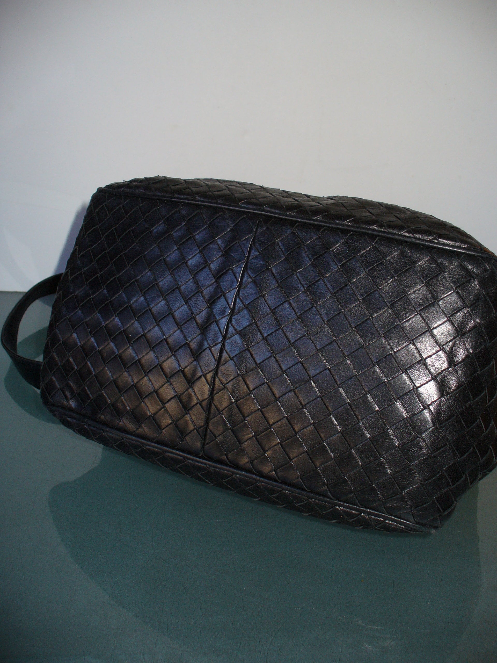 Vintage Siso Made in Italy Woven Leather Shoulder Bag