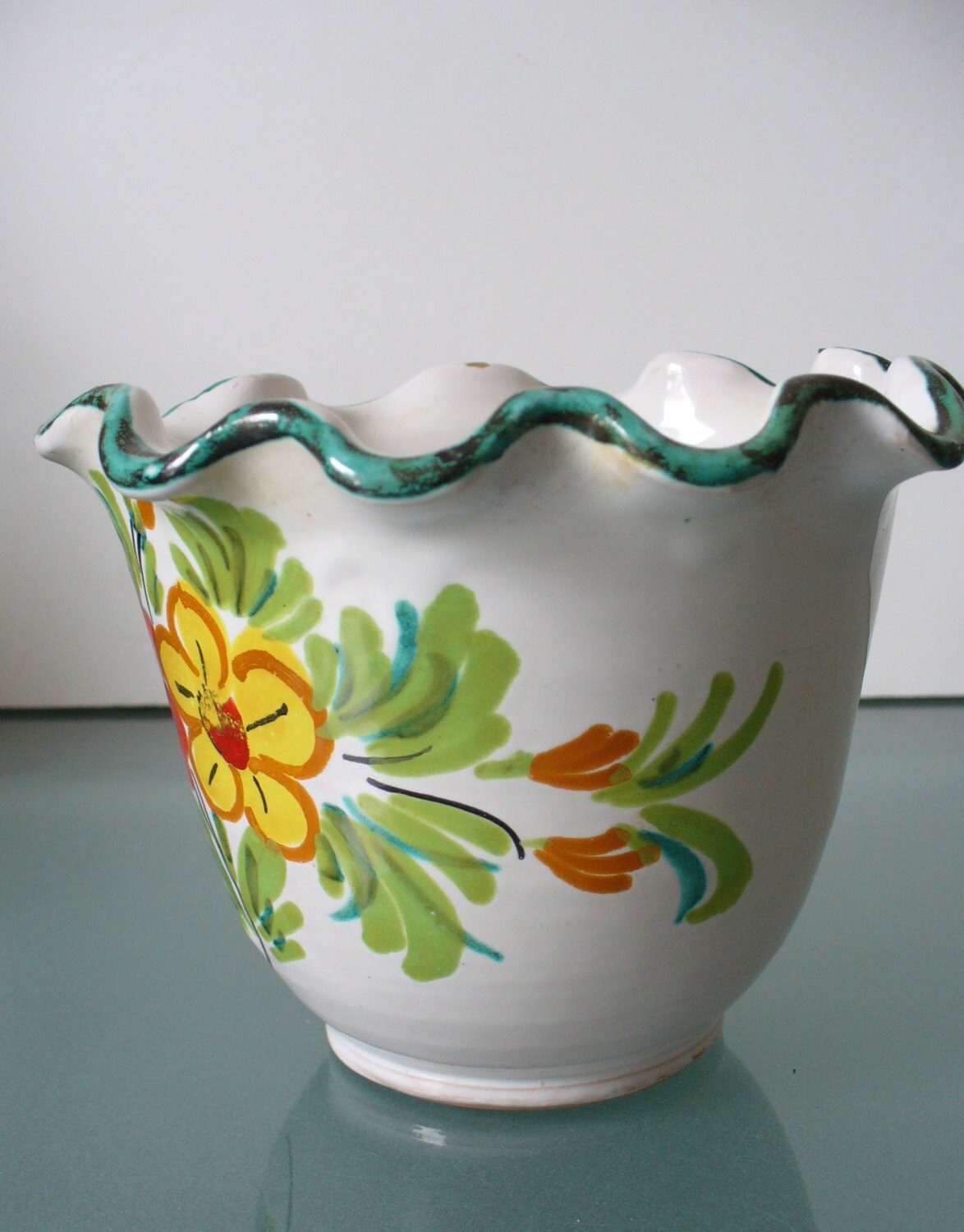Vintage Made in Italy Ceramic Flower Pot