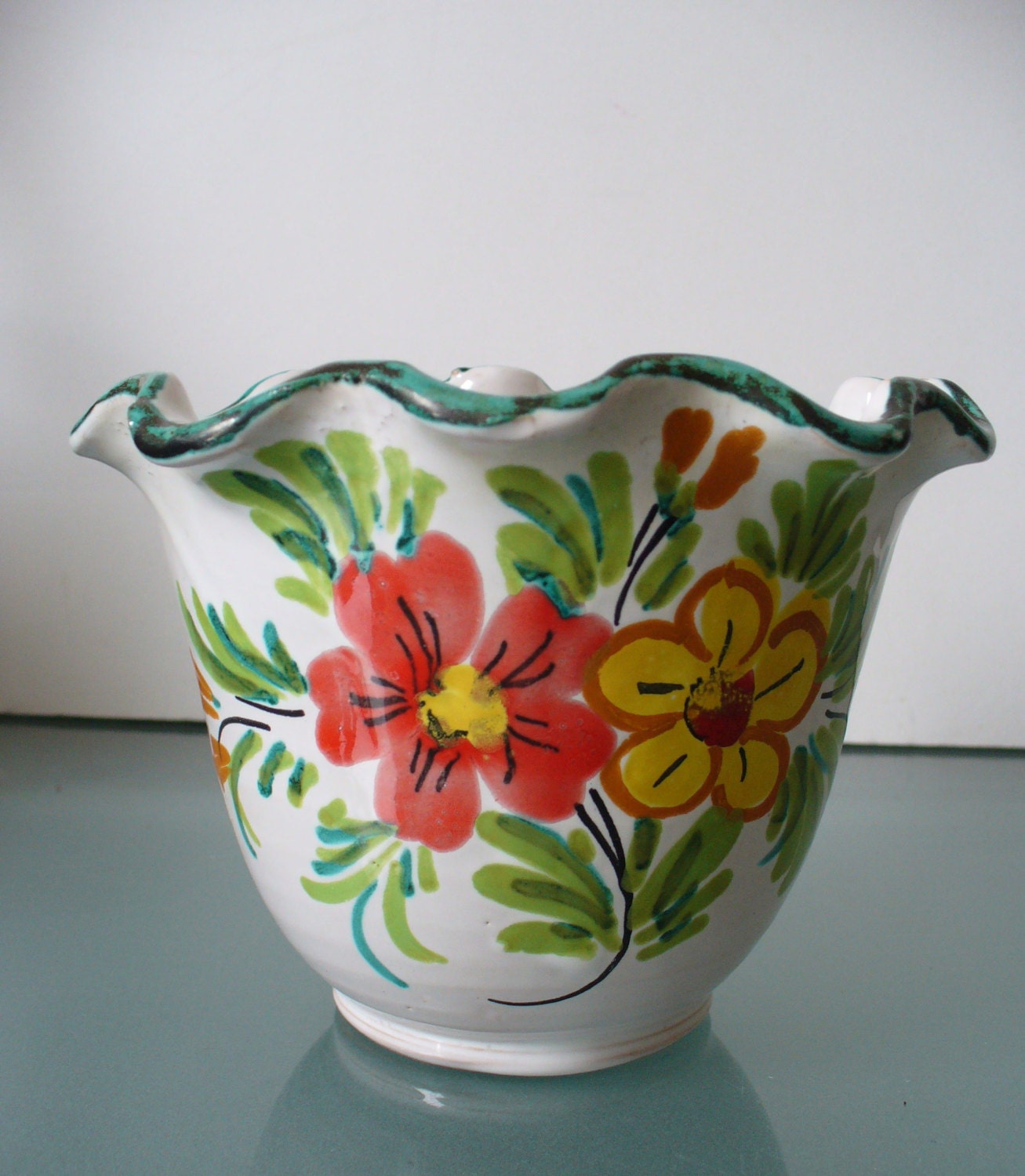 Vintage Made in Italy Ceramic Flower Pot