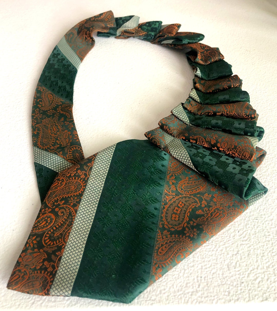 Necktie Necklace Collar Scarf Repurposed Necktie Fabric - Etsy