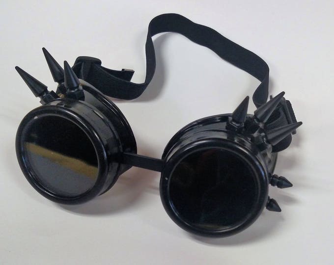 Black Spiked Steampunk Goth Goggles | Etsy