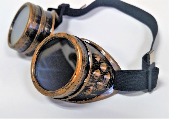 Brass Steampunk Goth Goggles | Etsy