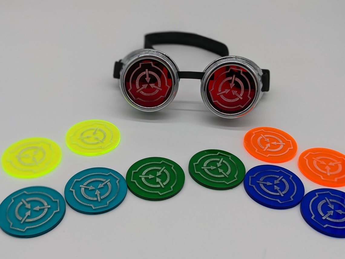 SCP Foundation Goggle Lenses Punk Goth Cosplay Secure Contain - Etsy