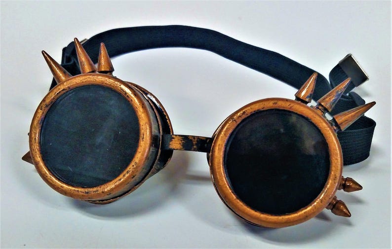 Brass Spiked Steampunk Goth Goggles - Etsy