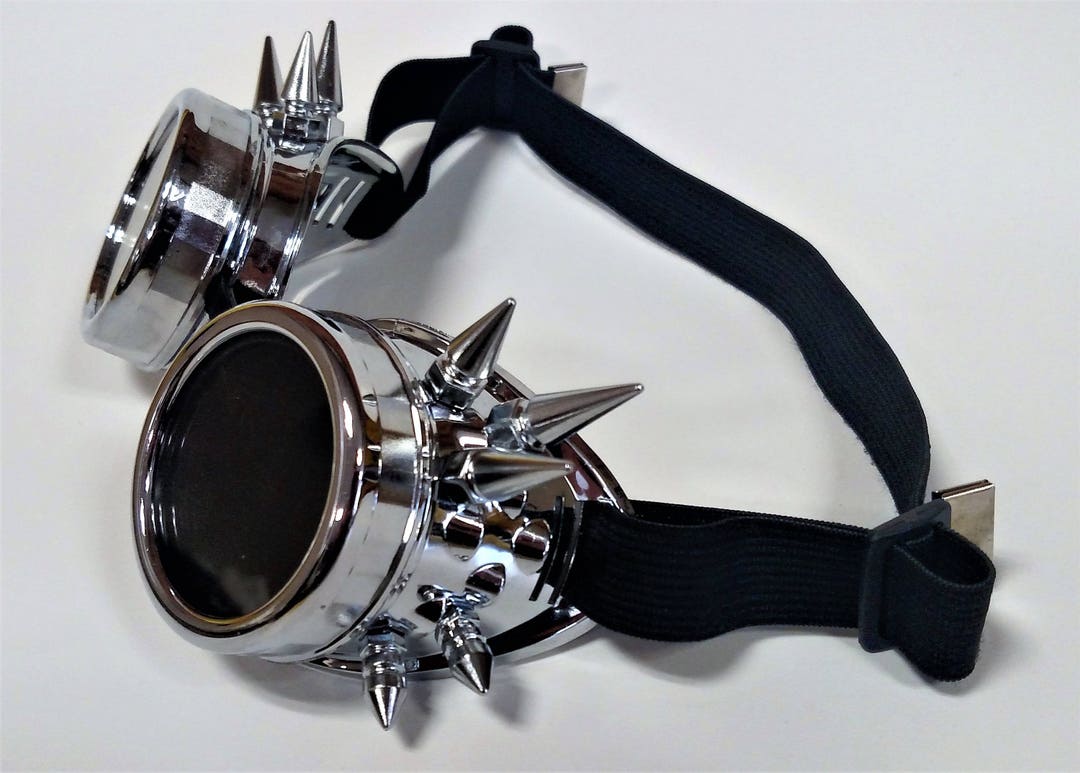 Silver Spiked Steampunk Goth Goggles - Etsy