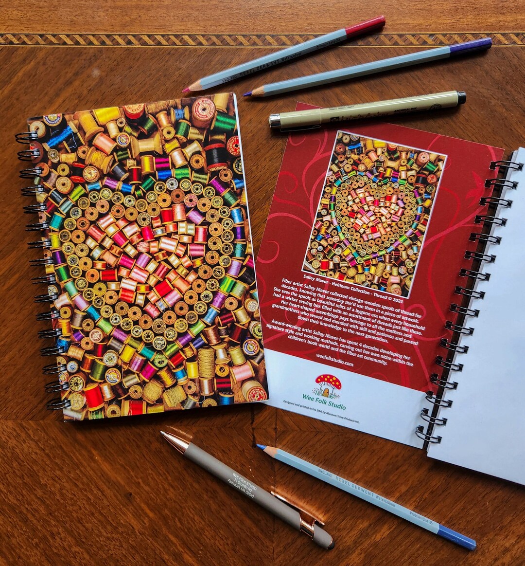 Spiral Bound Notebook - Thread Spool Heart - Etsy