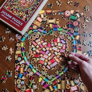 Jigsaw Puzzle - THREAD SPOOL HEART - Etsy