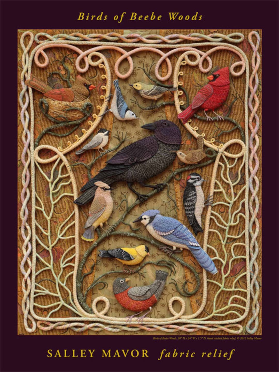 18 X 24 Poster - Birds of Beebe Woods - Printed Reproduction of Bas ...