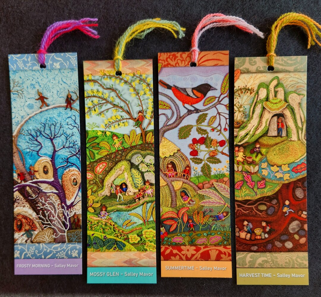 4 Bookmarks - Four Seasons Set - Etsy