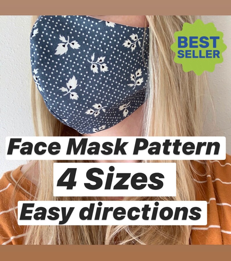 Face Mask PDF Pattern Easy Mask Tutorial DIY Mask Pattern - Etsy