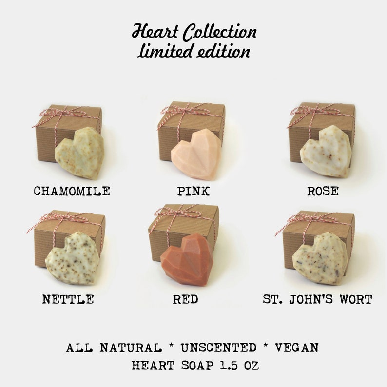 Valentine Soap Gifts for Her, Romantic Heart Soap Gift, Handmade ...