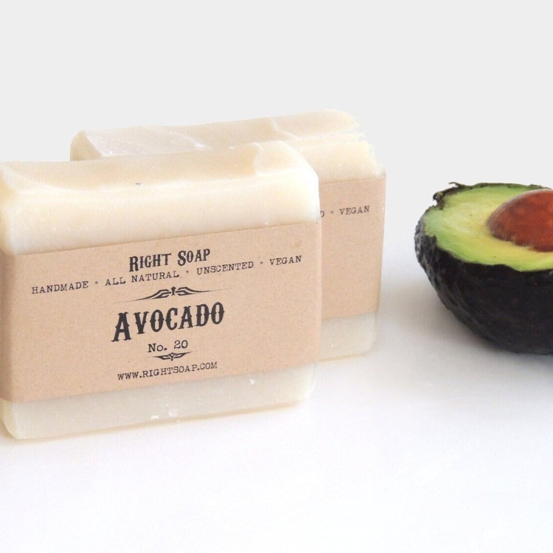 Avocado Soap Natural Soap for Dry Skin Vegan Unscented Cold Process ...