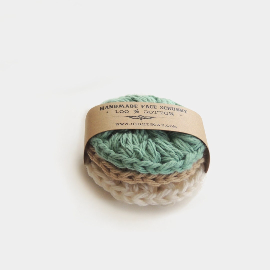 Cotton Face Scrubby | Crochet Face Scrubbies | Reusable Rounds | Makeup ...