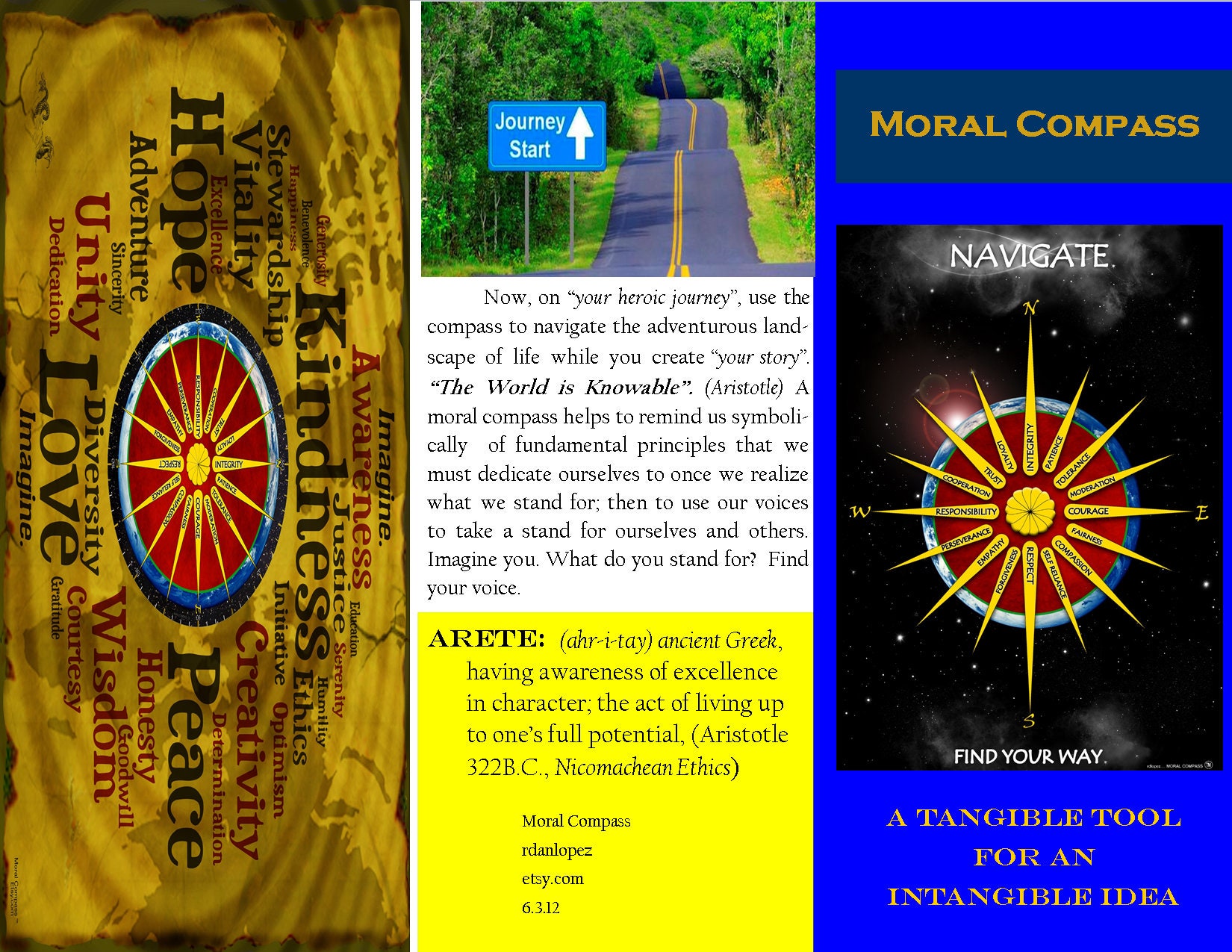 Moral Compass: Tangible Tool for an Intangible Idea | Etsy