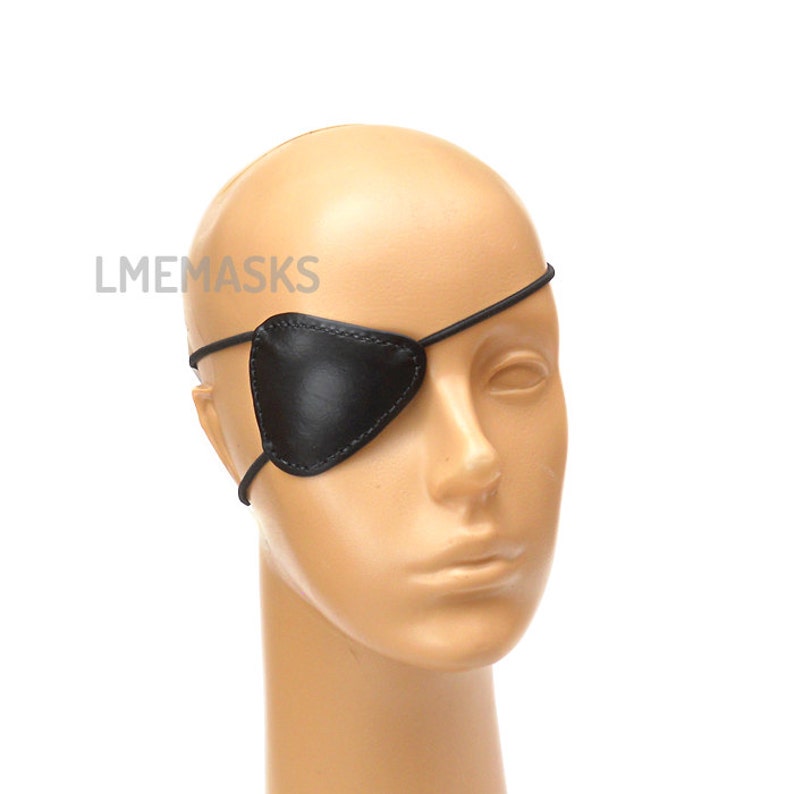 Black Leather Eye Patch Metal Gear Eyepatch Solid Snake Big | Etsy