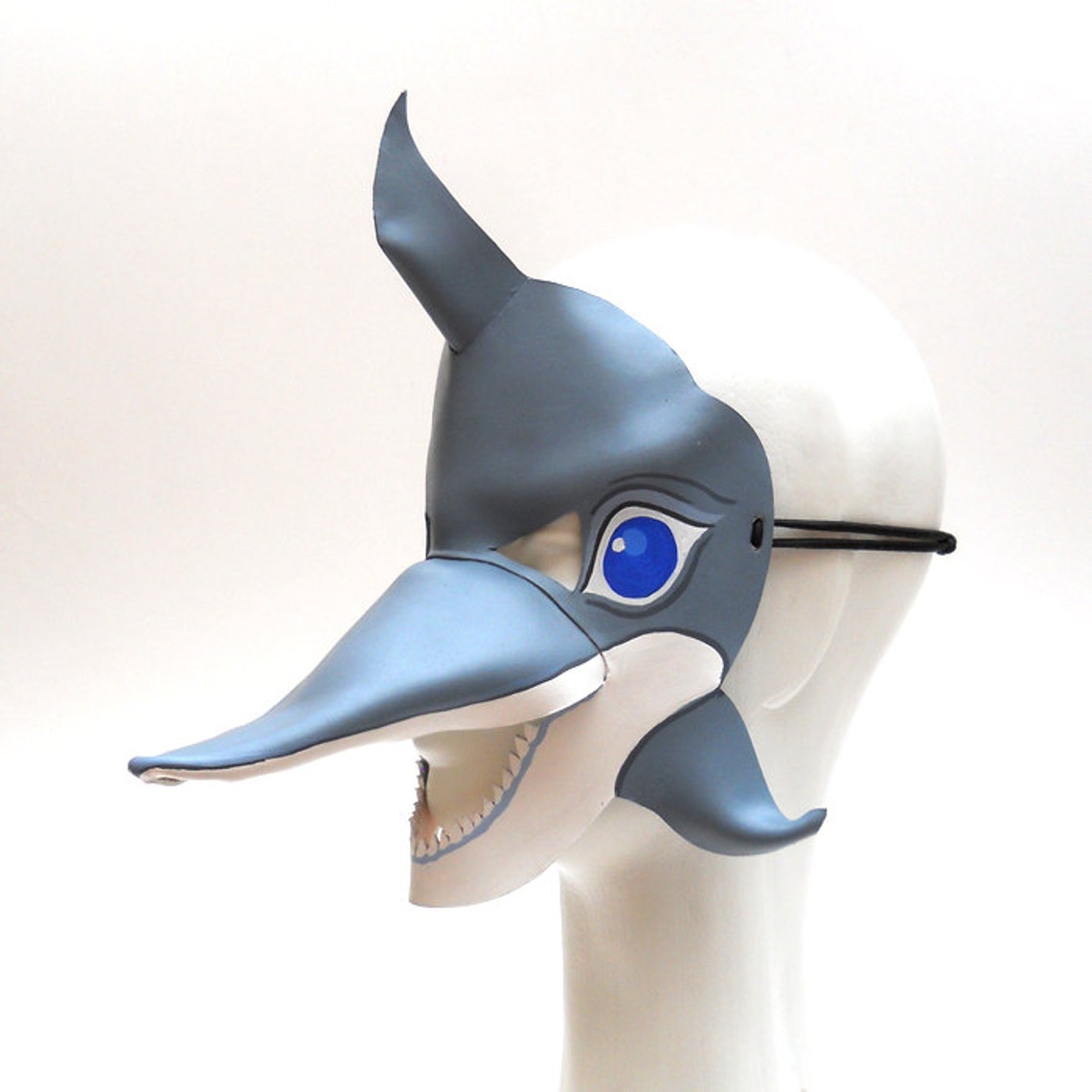 Dolphin Mask Halloween Leather Masks Animal White Grey Dauphin | Etsy